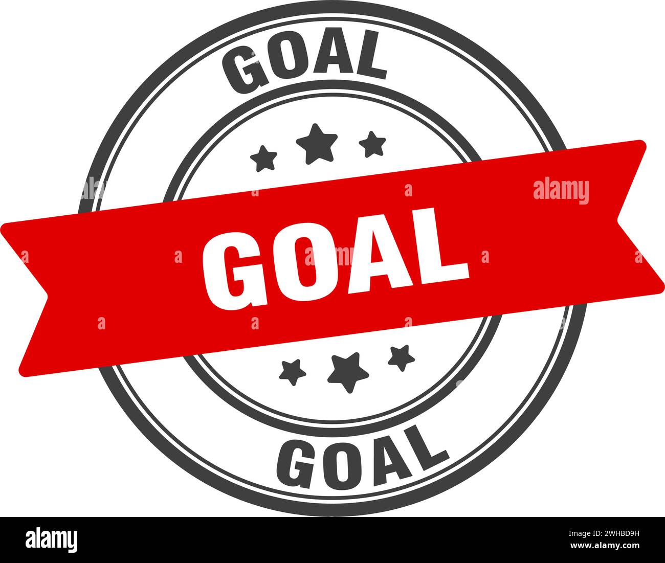 goal stamp. goal round sign. label on transparent background Stock ...