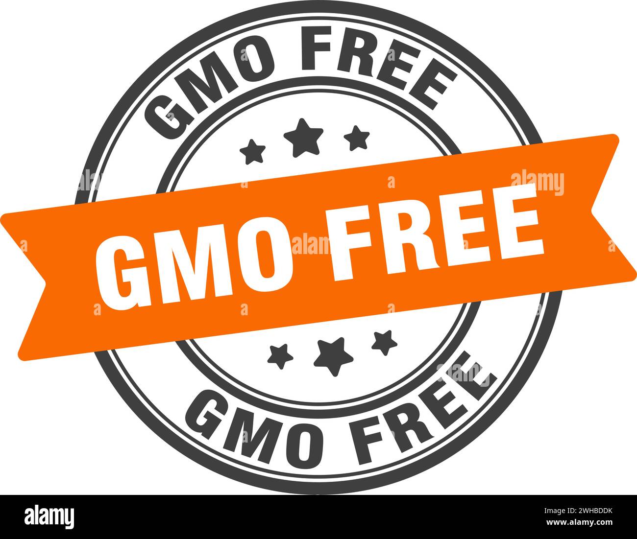 gmo free stamp. gmo free round sign. label on transparent background ...
