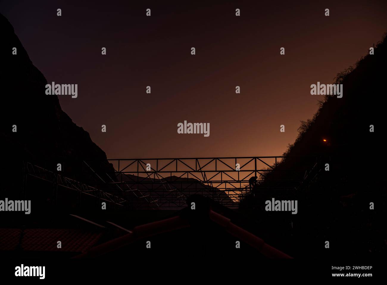 Sunrise over electricity pylons hi-res stock photography and images - Alamy