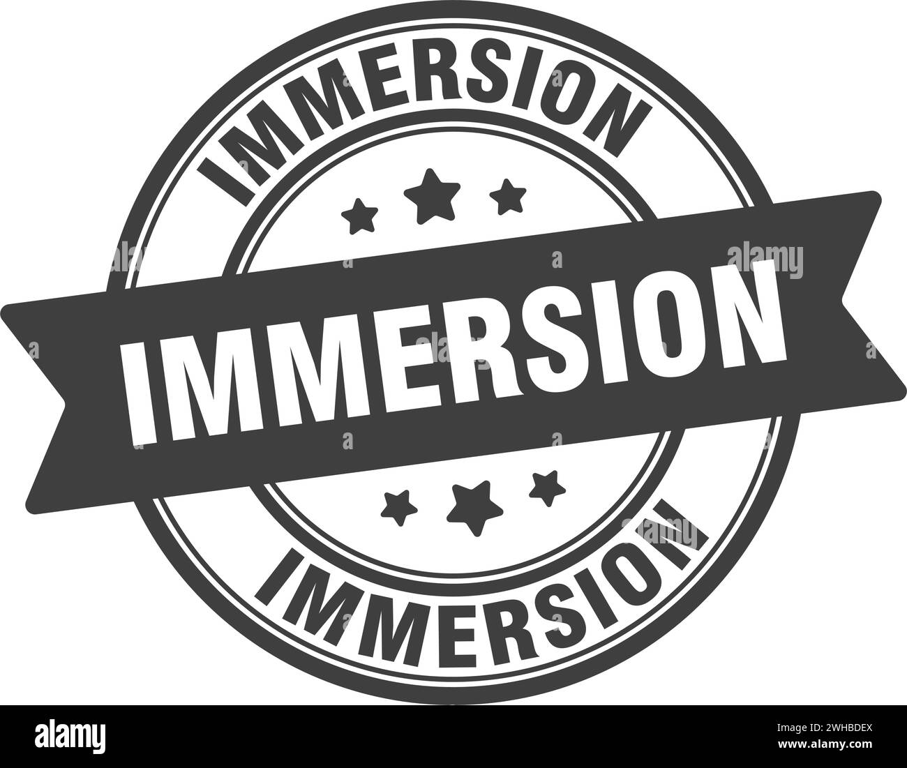 immersion stamp. immersion round sign. label on transparent background ...