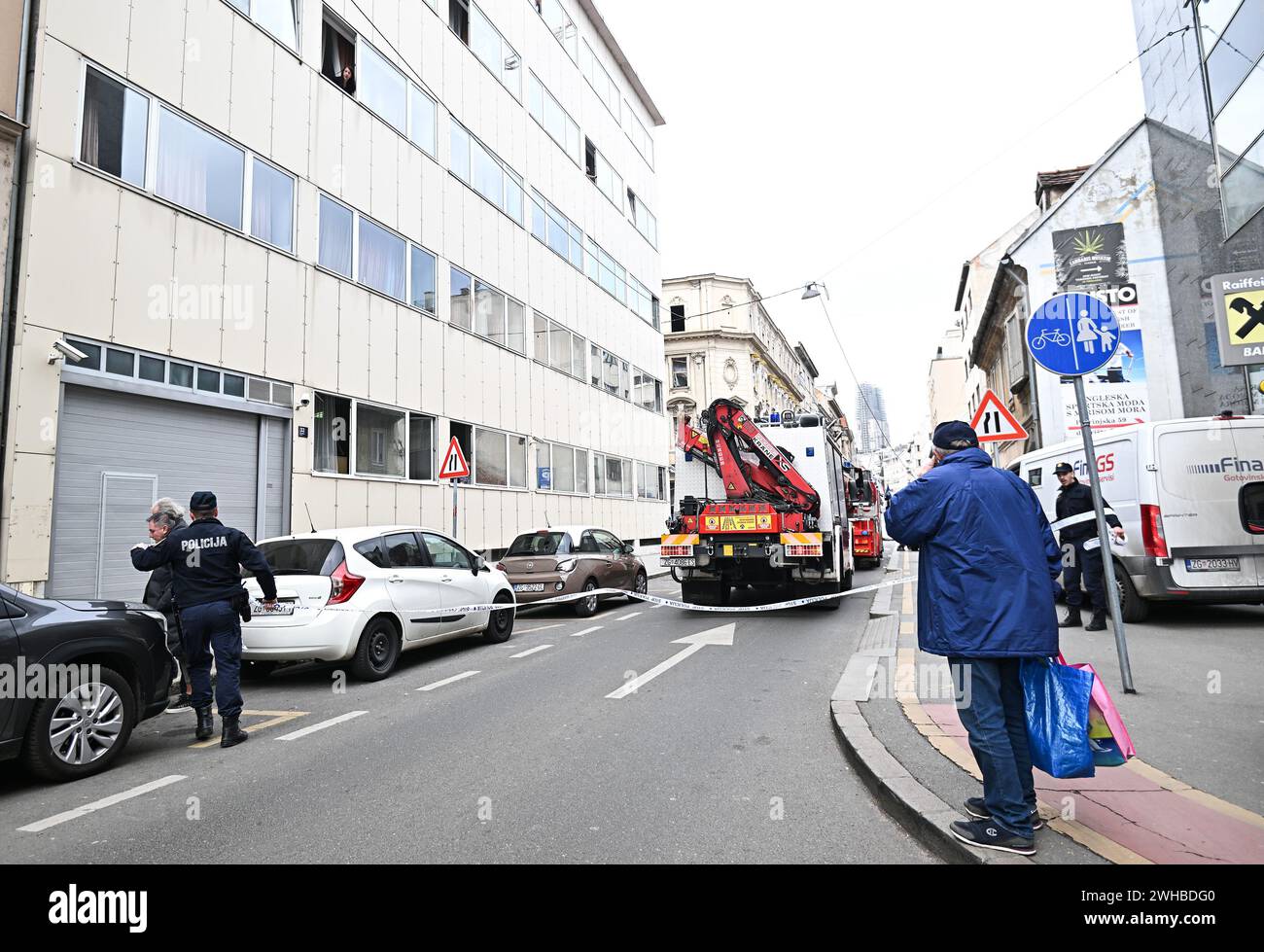 Zagreb, Croatia. 09th Feb, 2024. In Petrinjska Street in the center of ...
