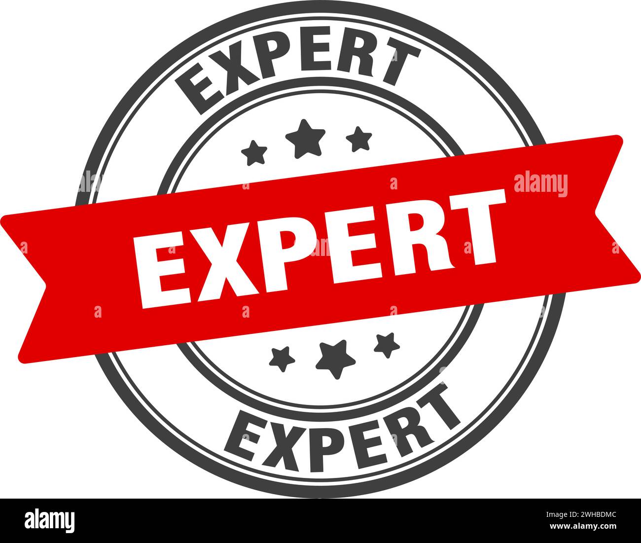 expert stamp. expert round sign. label on transparent background Stock ...
