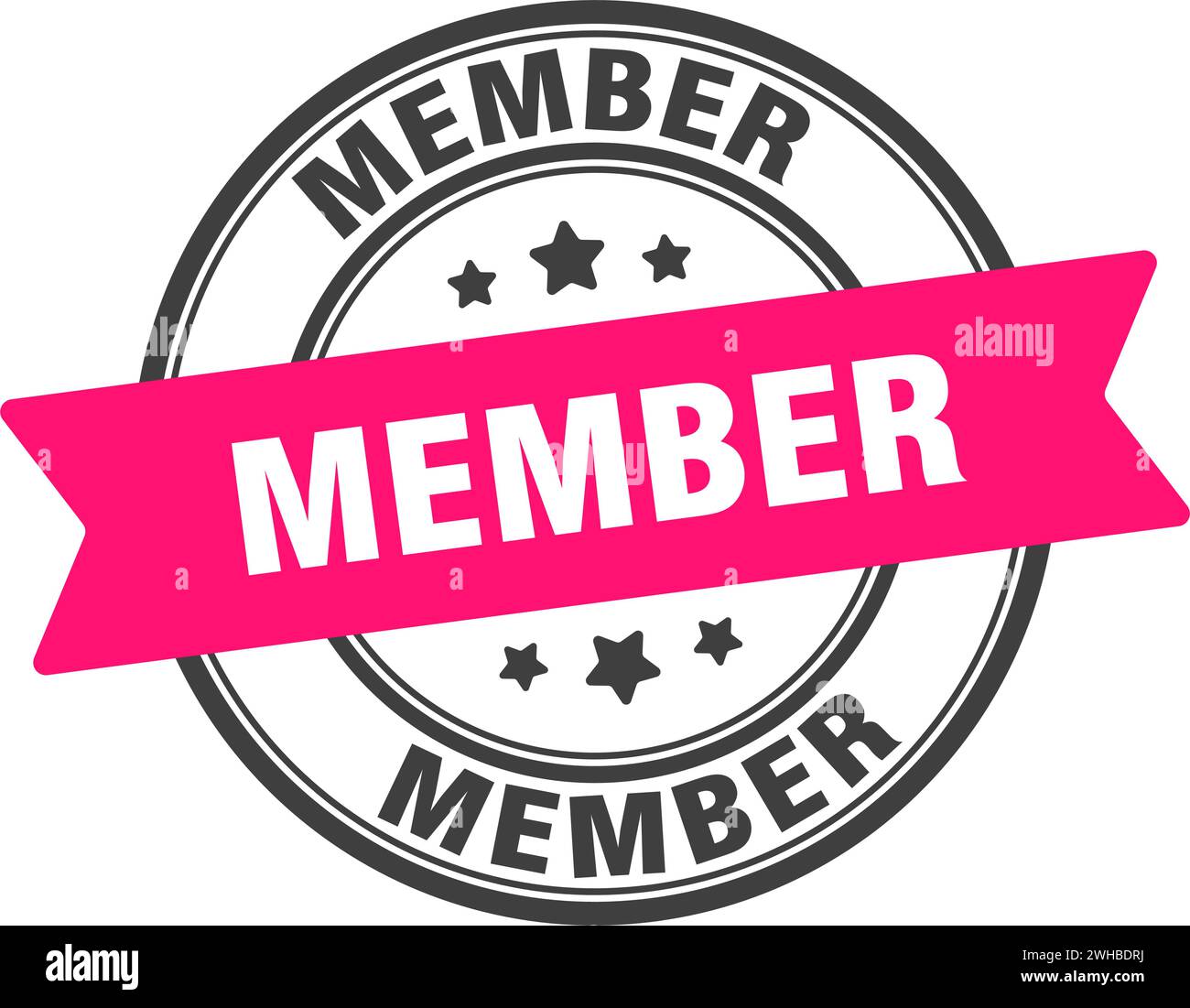 member stamp. member round sign. label on transparent background Stock ...