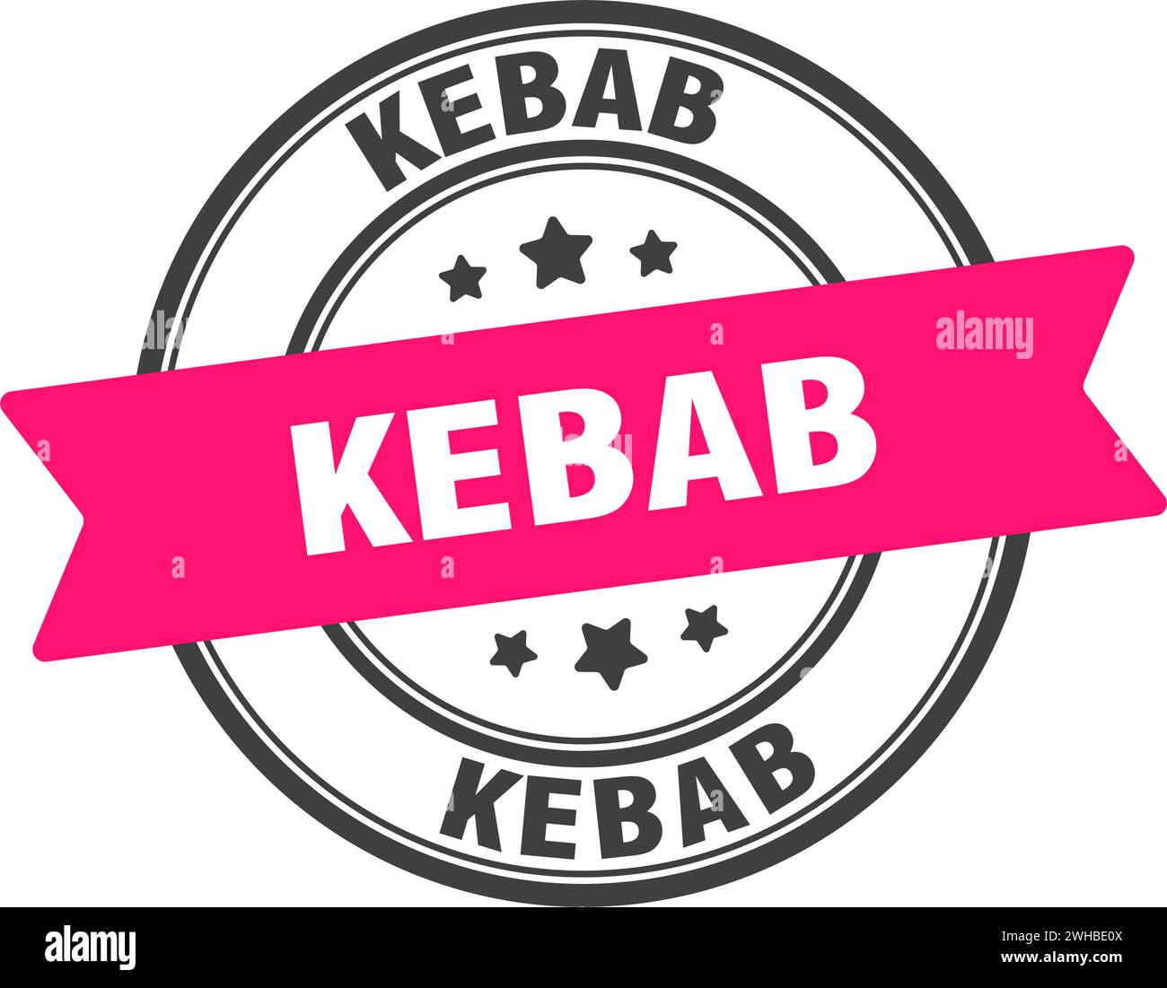 kebab stamp. kebab round sign. label on transparent background Stock ...
