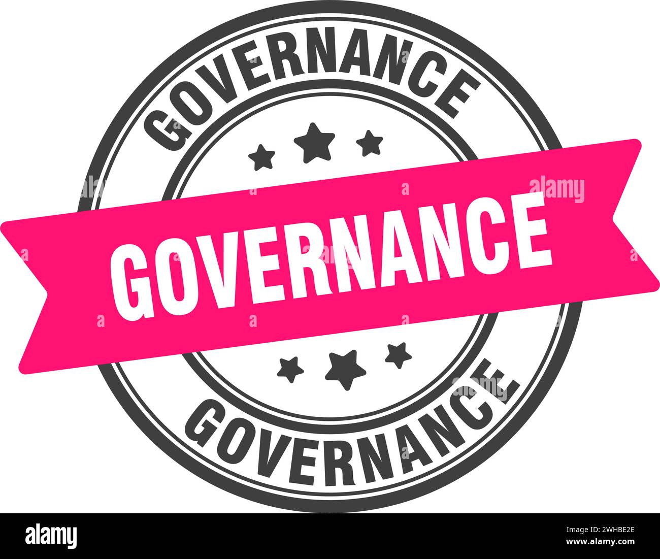 governance stamp. governance round sign. label on transparent ...