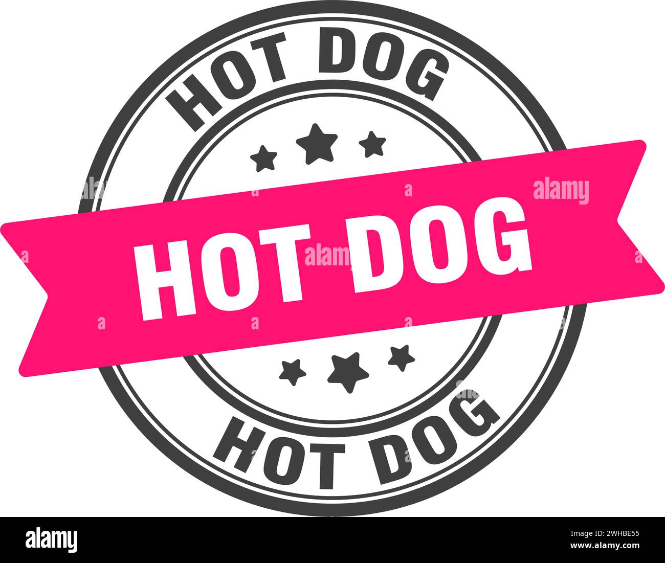 hot dog stamp. hot dog round sign. label on transparent background ...