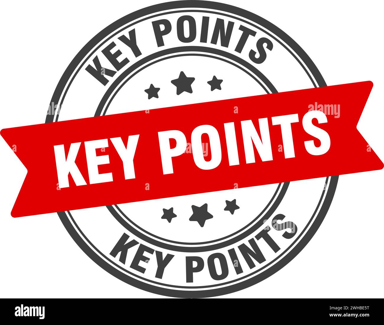 key points stamp. key points round sign. label on transparent ...