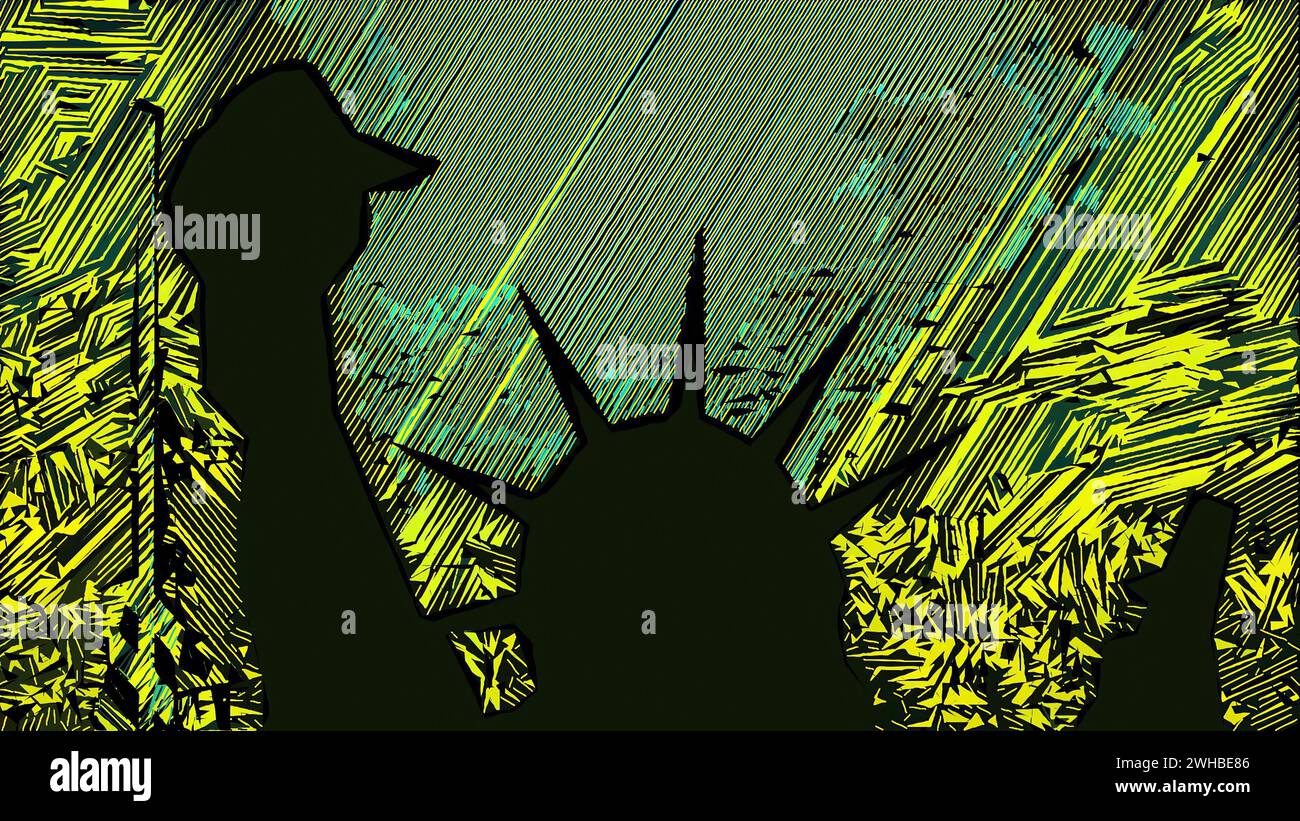 New York Statue of Liberty in a Pop Art Style Stock Photo - Alamy