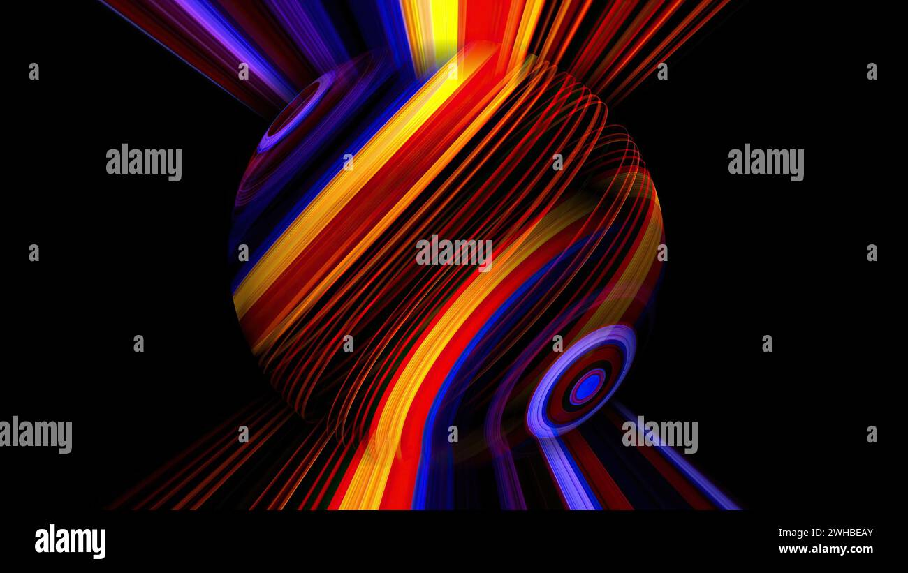 Colorful sphere with light rays Stock Photo - Alamy