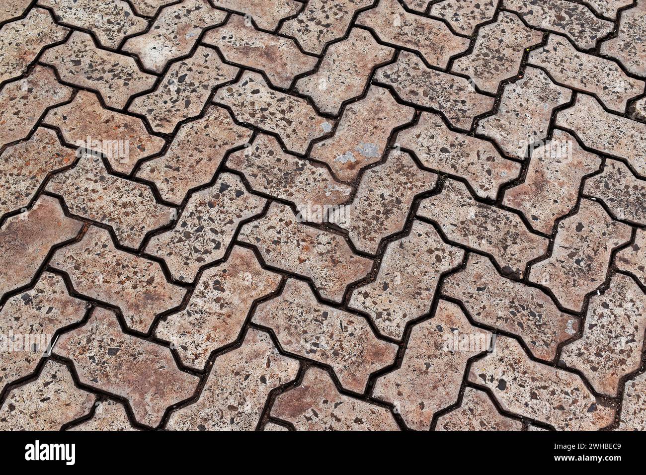 Patterned paving blocks, cement brick floor Stock Photo - Alamy