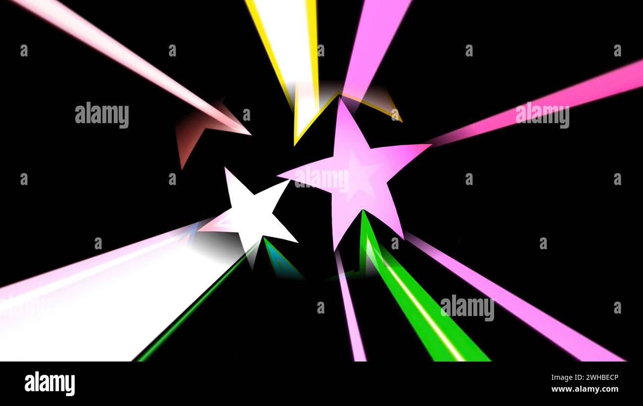 Animation bright colorful stars spinning hi-res stock photography and ...
