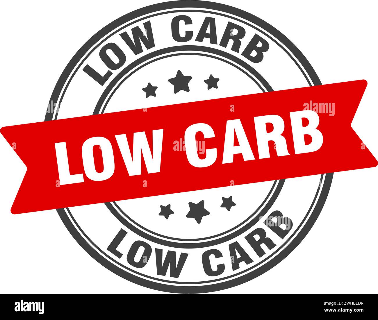 low carb stamp. low carb round sign. label on transparent background ...