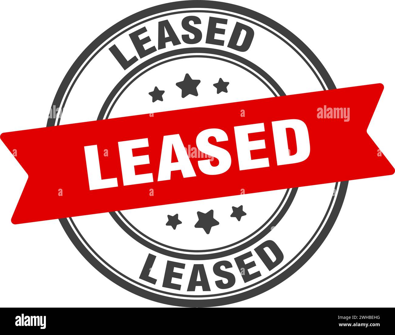 leased stamp. leased round sign. label on transparent background Stock ...