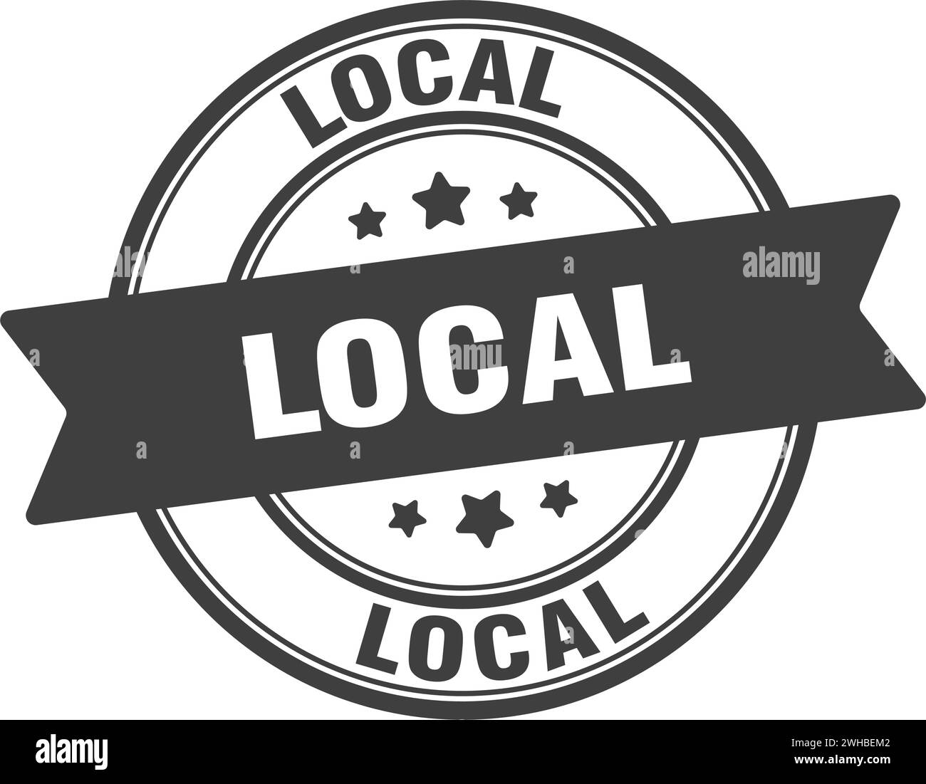 local stamp. local round sign. label on transparent background Stock ...