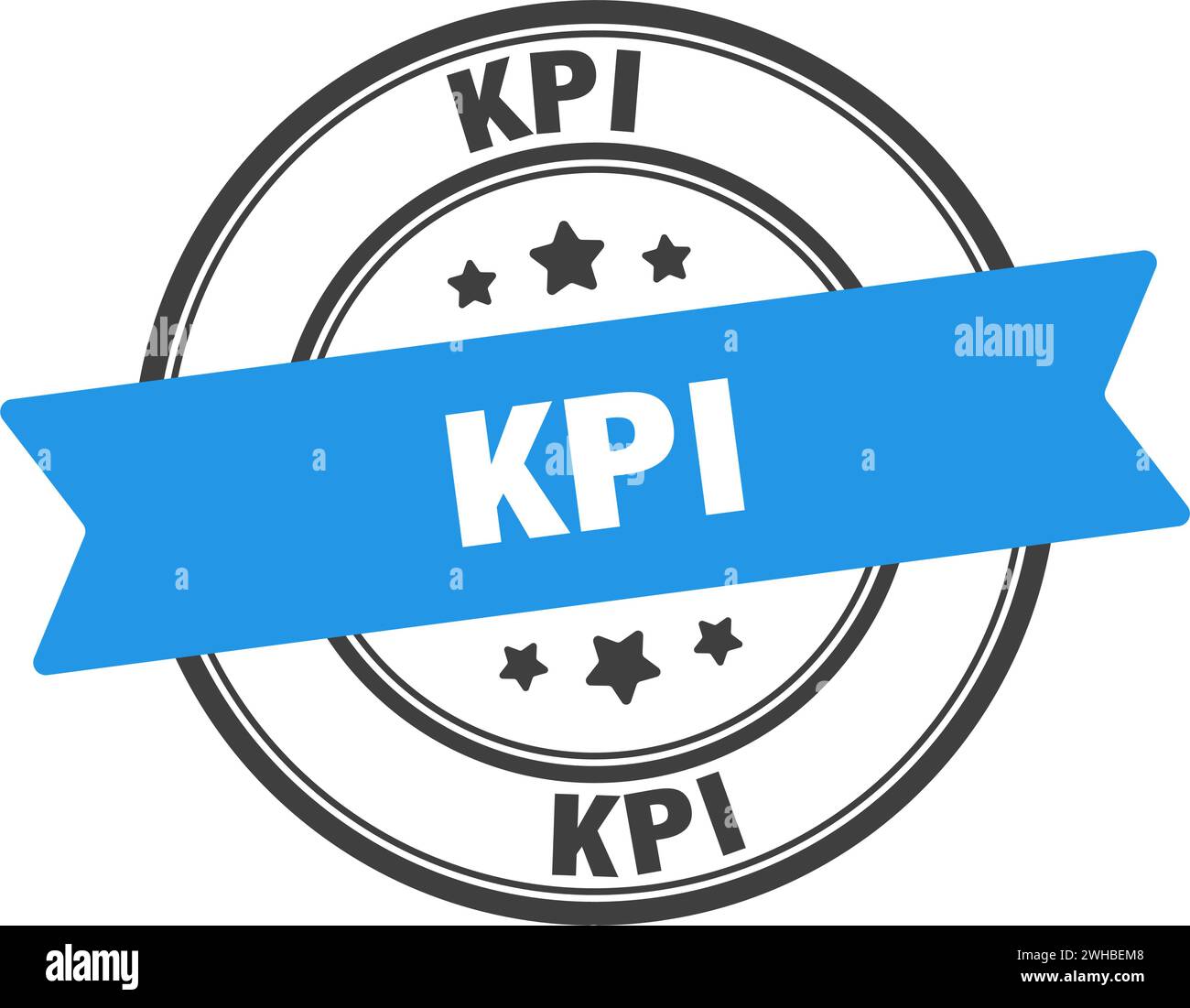 kpi stamp. kpi round sign. label on transparent background Stock Vector ...