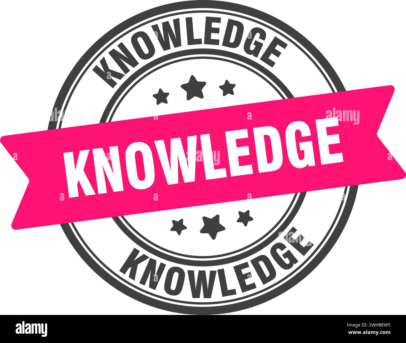 knowledge stamp. knowledge round sign. label on transparent background ...