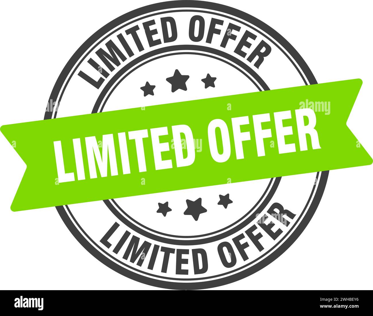 limited offer stamp. limited offer round sign. label on transparent ...