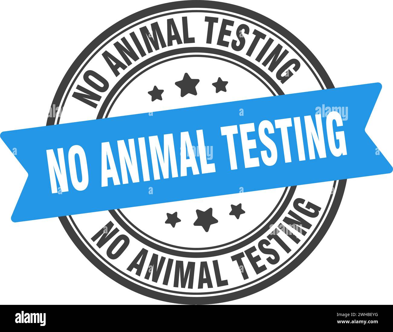 no animal testing stamp. no animal testing round sign. label on ...