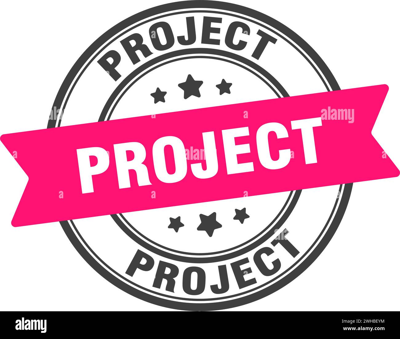 project stamp. project round sign. label on transparent background ...