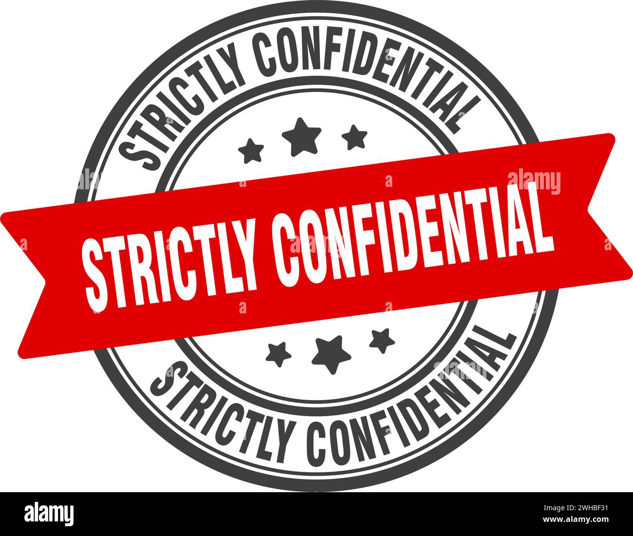strictly confidential stamp. strictly confidential round sign. label on ...