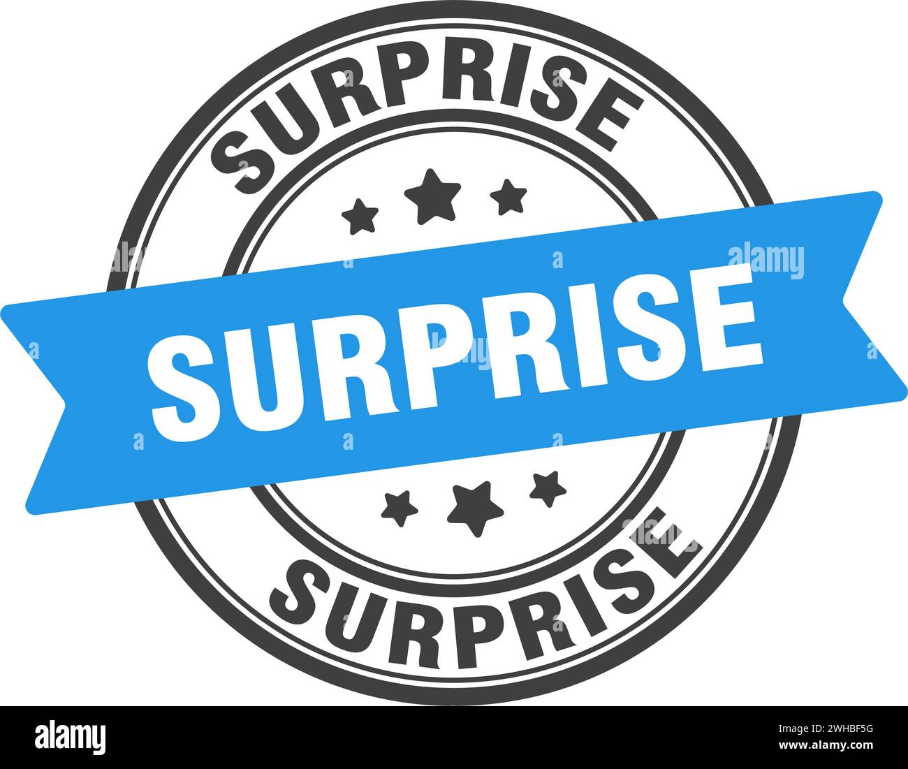 surprise stamp. surprise round sign. label on transparent background ...
