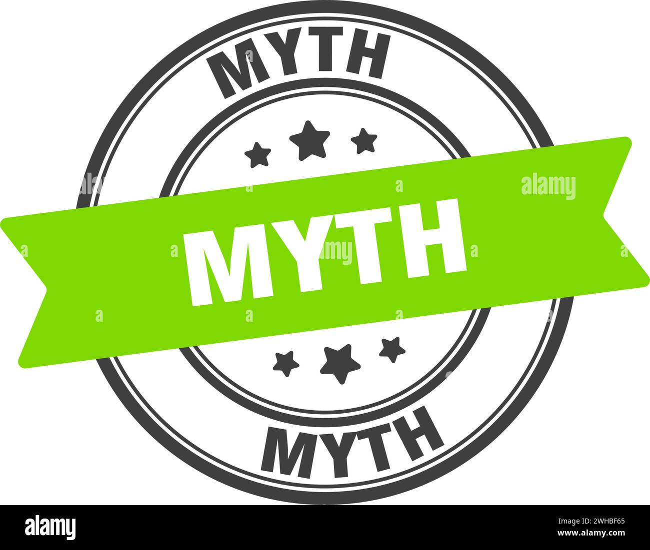 myth stamp. myth round sign. label on transparent background Stock ...