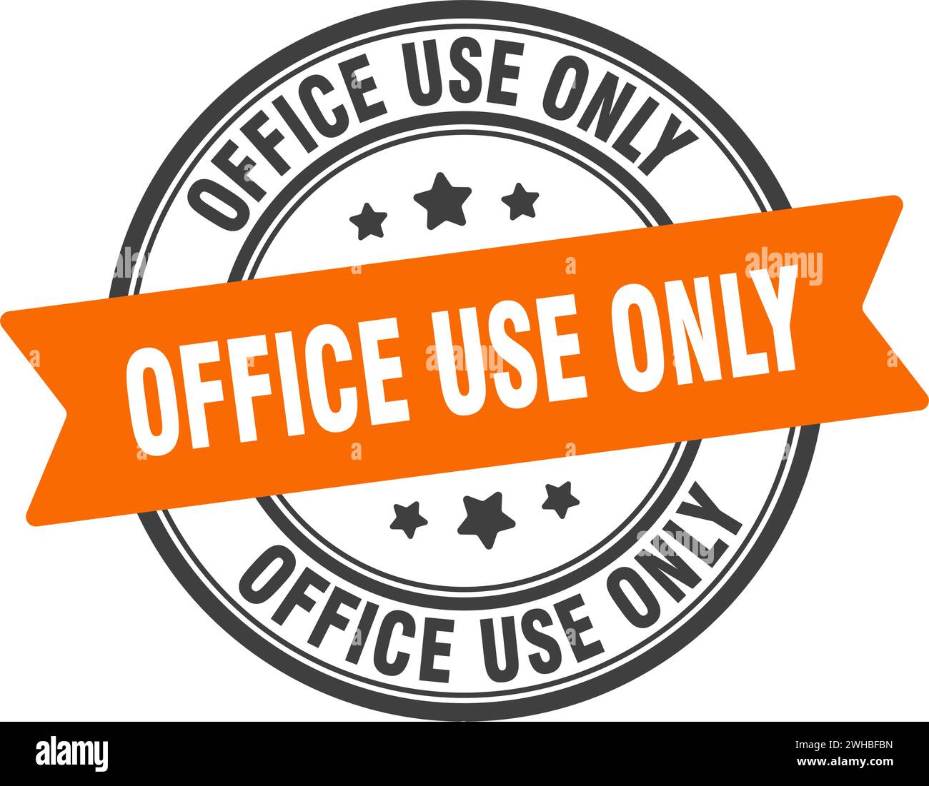 office use only stamp. office use only round sign. label on transparent ...