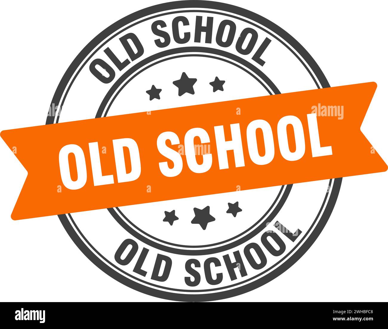 old school stamp. old school round sign. label on transparent ...