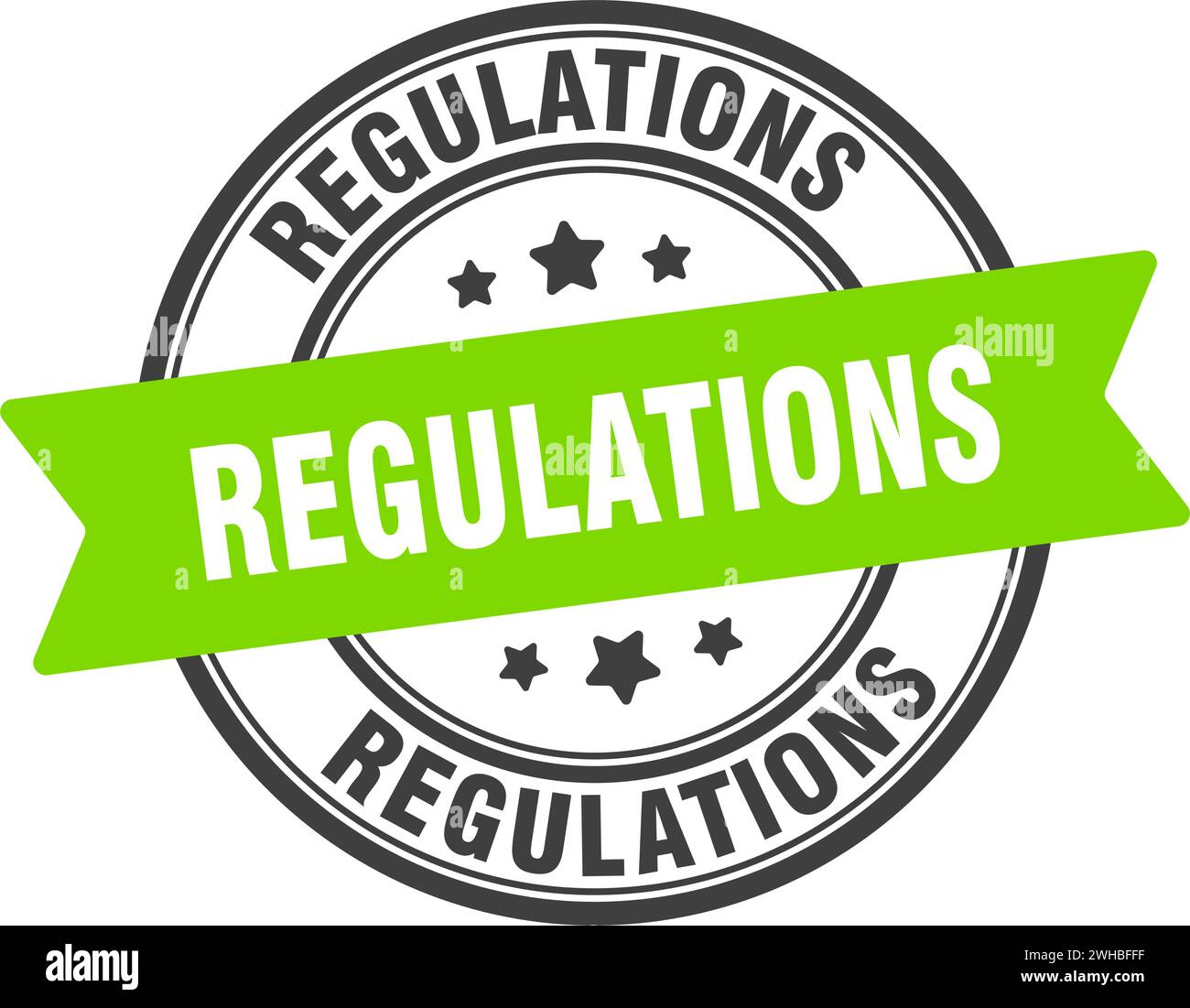 regulations stamp. regulations round sign. label on transparent ...
