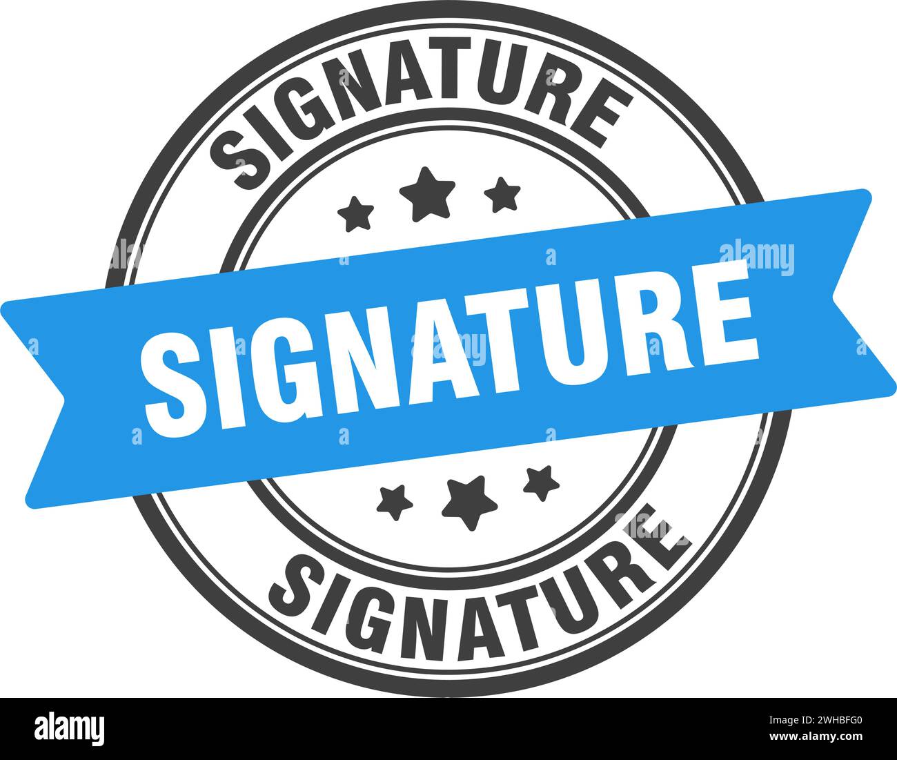 signature stamp. signature round sign. label on transparent background ...