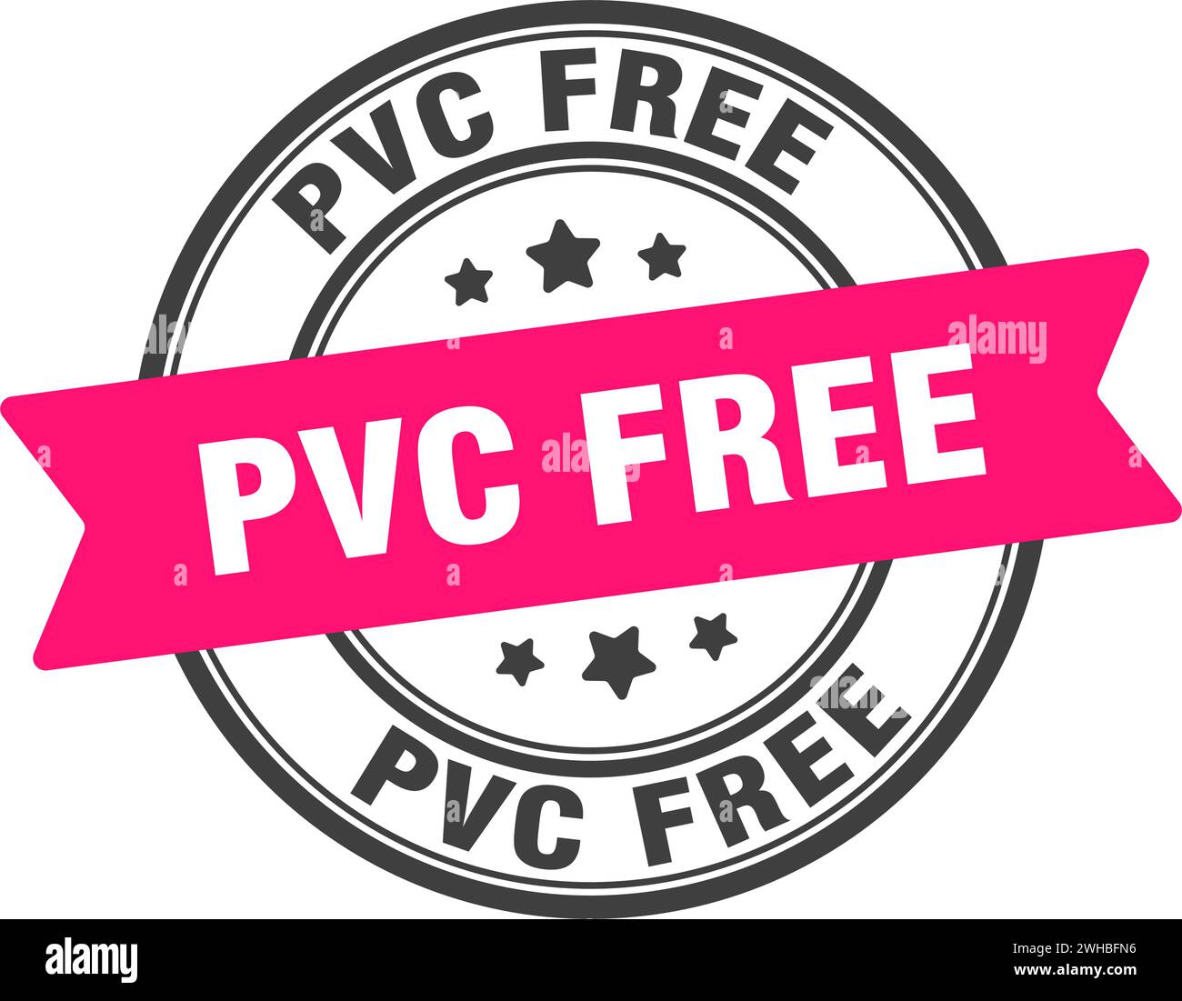 pvc free stamp. pvc free round sign. label on transparent background ...