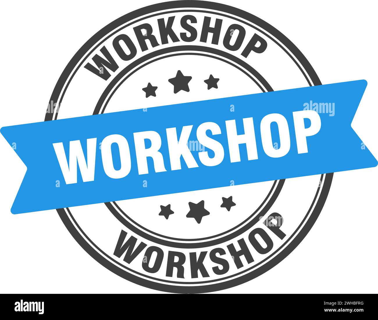 workshop stamp. workshop round sign. label on transparent background ...