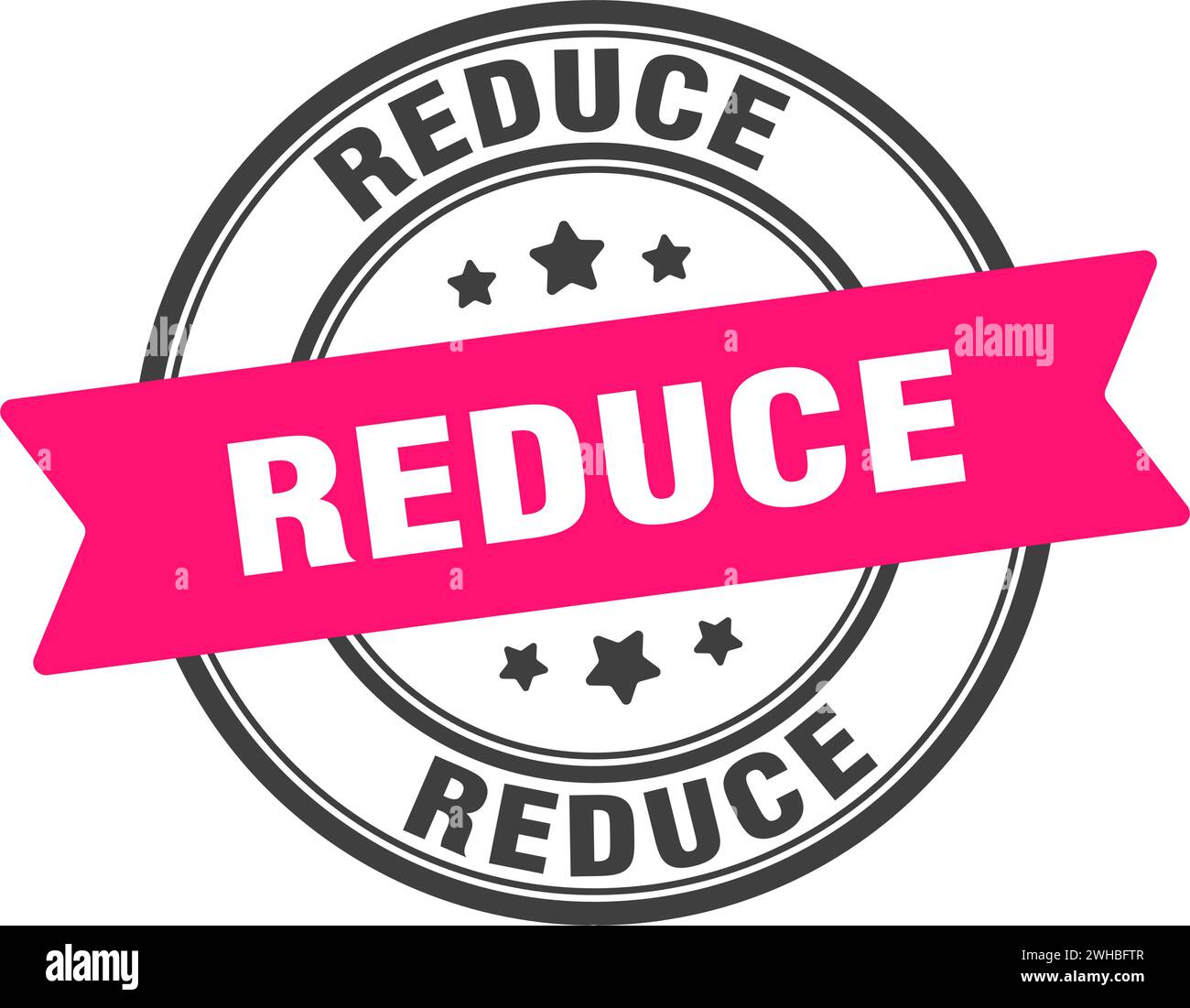 reduce stamp. reduce round sign. label on transparent background Stock ...