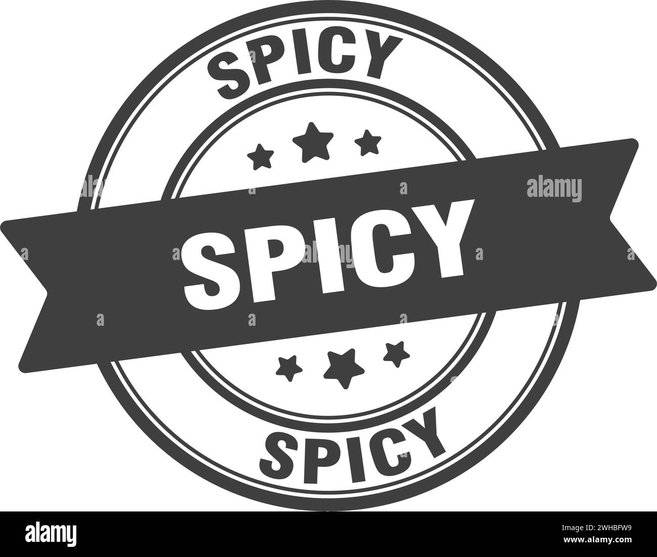 spicy stamp. spicy round sign. label on transparent background Stock ...