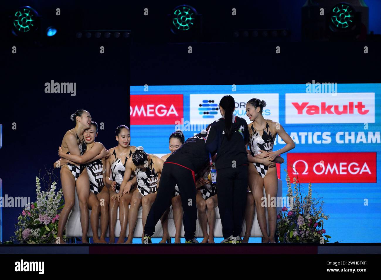 Doha, Qatar. 09th Feb, 2024. Team Japan compete in the artistic ...