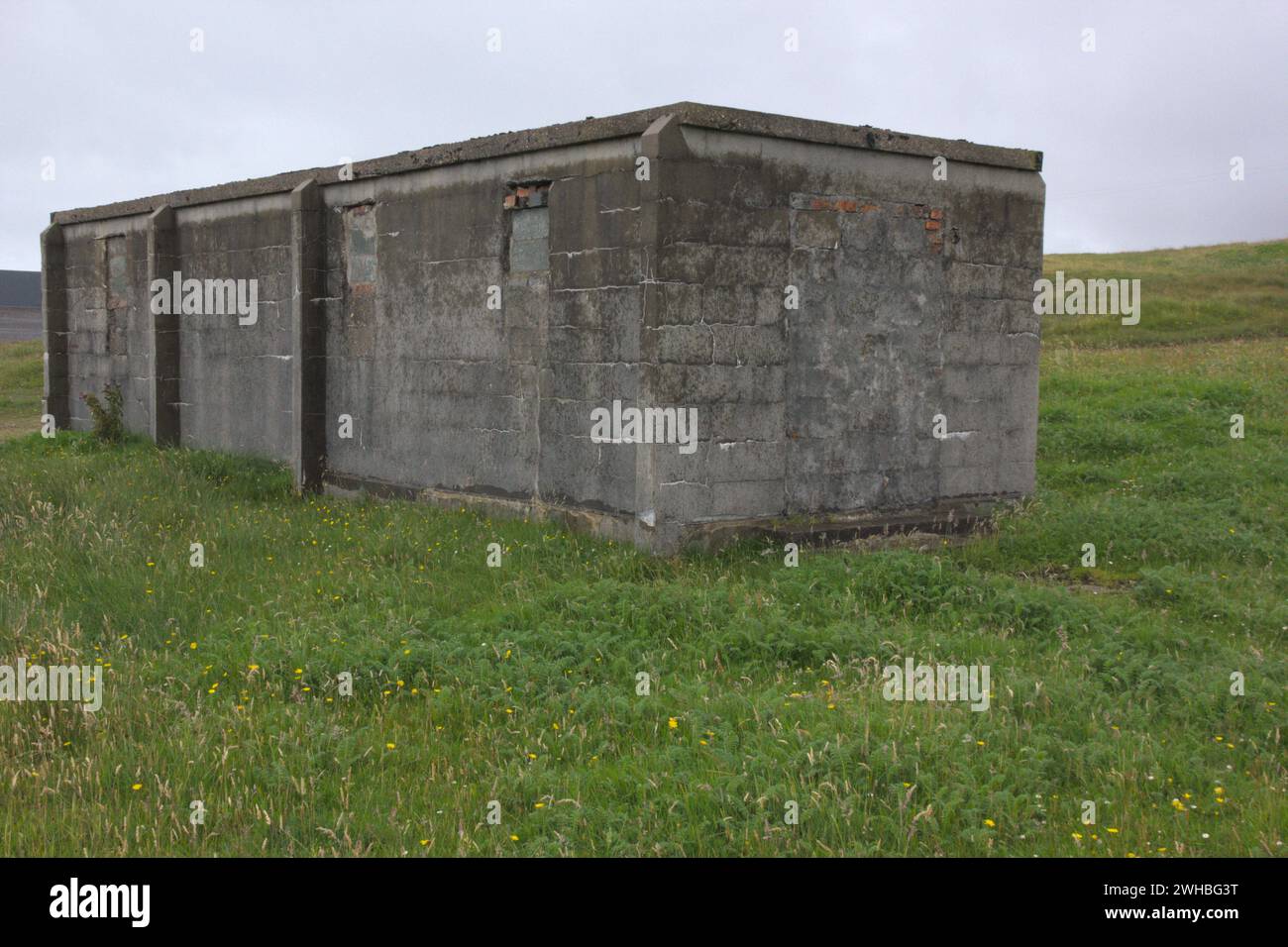 Building ot the abandoned (2010) RAF base (built between 1954 and 1974 ...