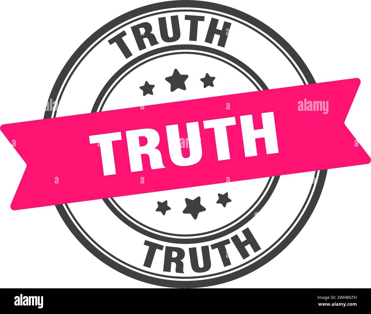 truth stamp. truth round sign. label on transparent background Stock ...