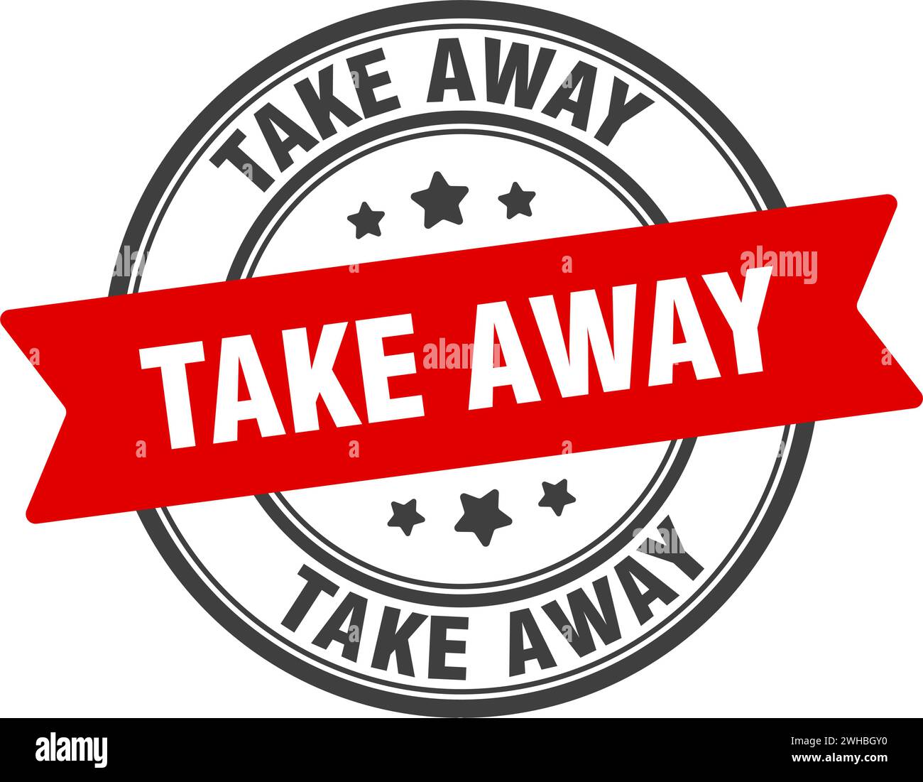 take away stamp. take away round sign. label on transparent background ...