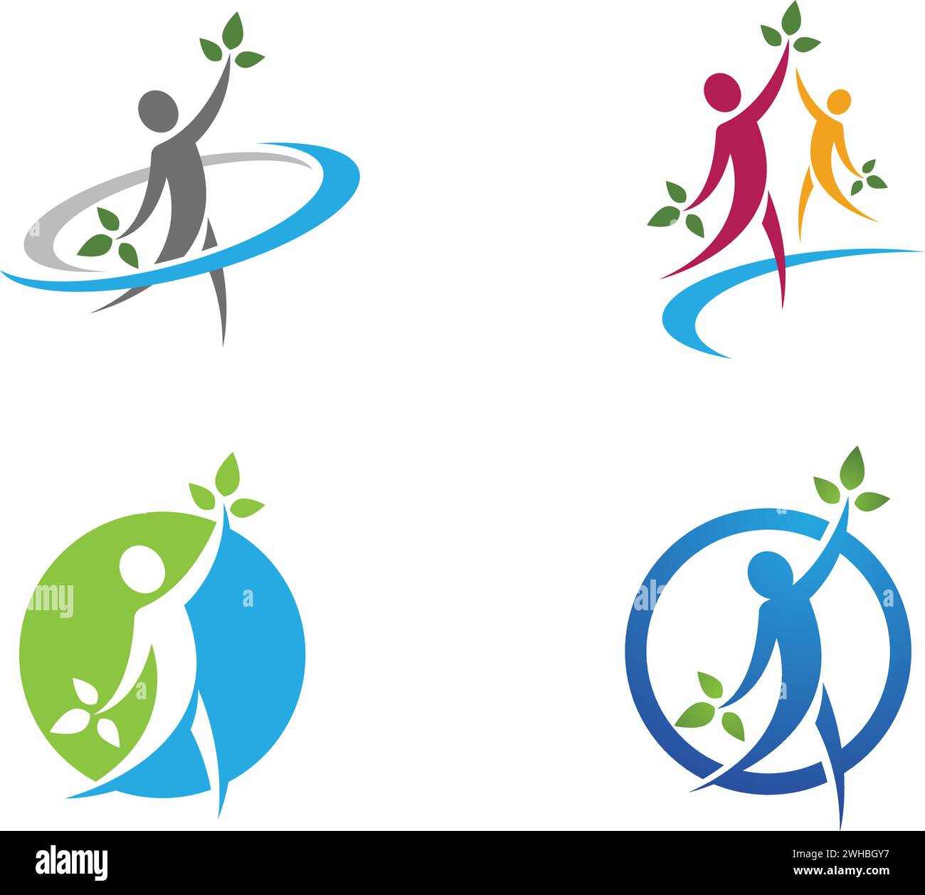 Human character logo sign Health care logo sign Stock Vector Image ...