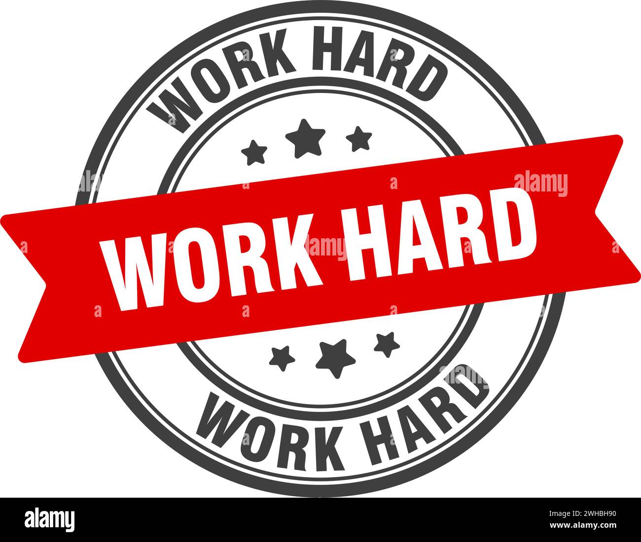 work hard stamp. work hard round sign. label on transparent background ...