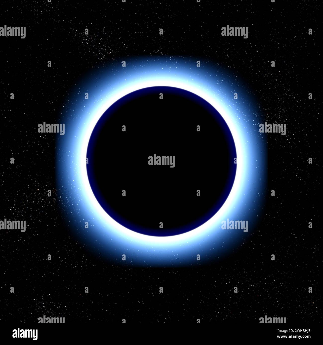 Total eclipse in space Stock Photo - Alamy