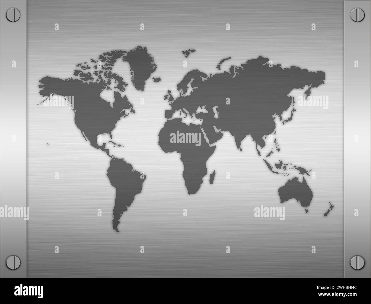 Brushed metal map Stock Photo - Alamy