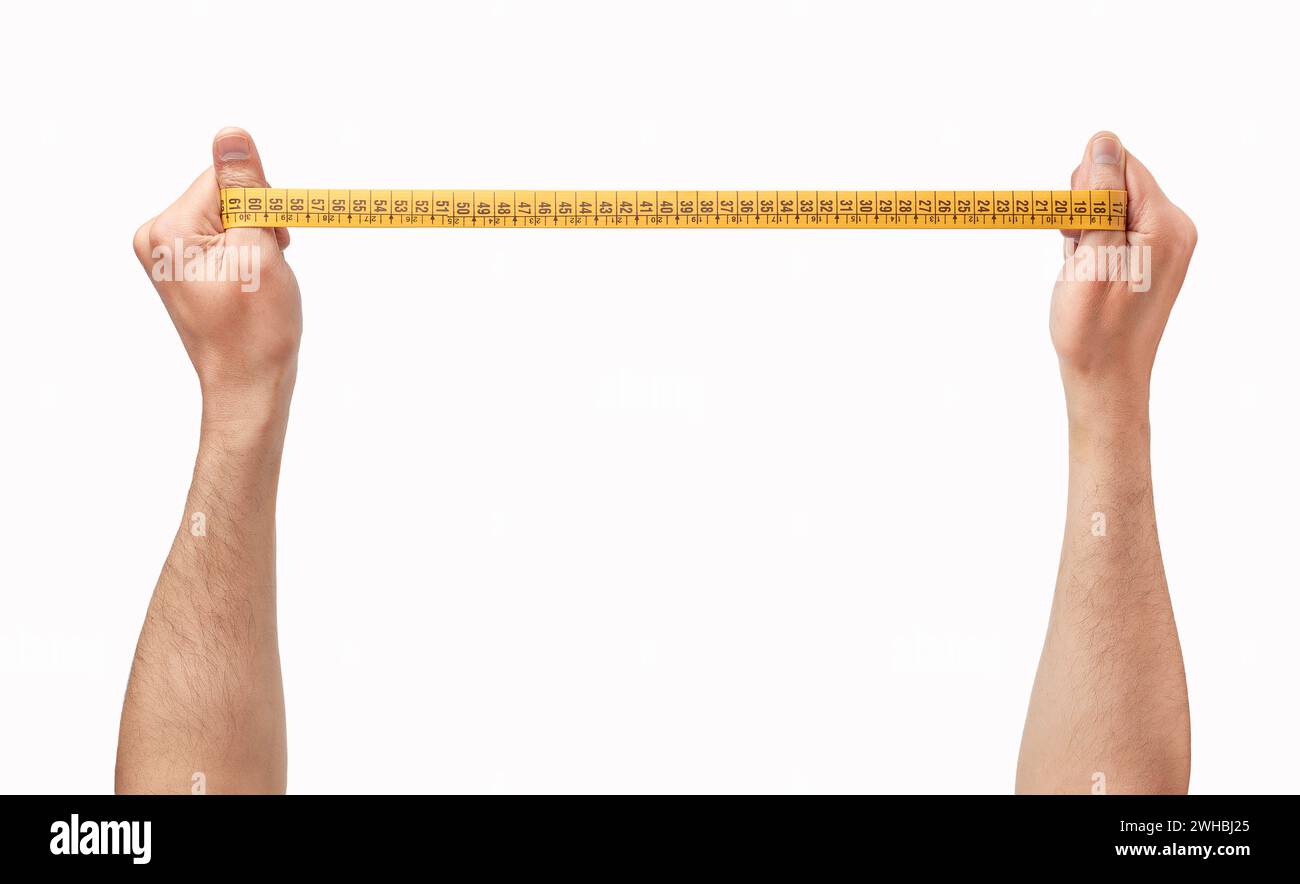 Man stretching arms measure hi-res stock photography and images - Alamy