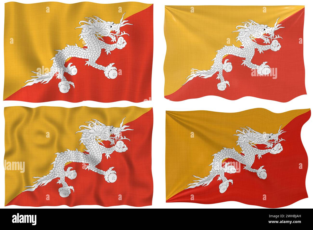 Flag of Bhutan Stock Photo - Alamy