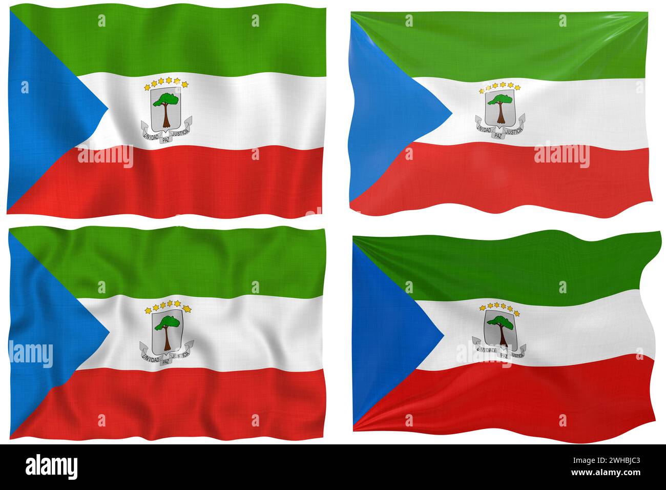 Flag of Equatorial Guinea Stock Photo - Alamy