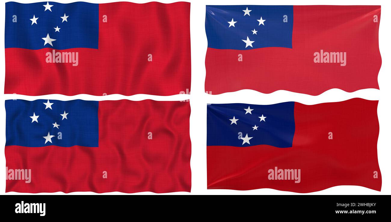 Flag of Samoa Stock Photo - Alamy