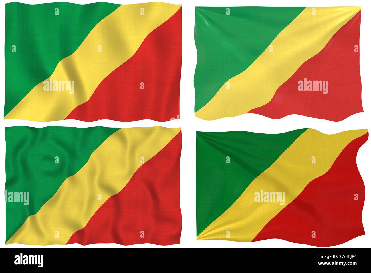 Flags of the republic of the Congo Stock Photo - Alamy