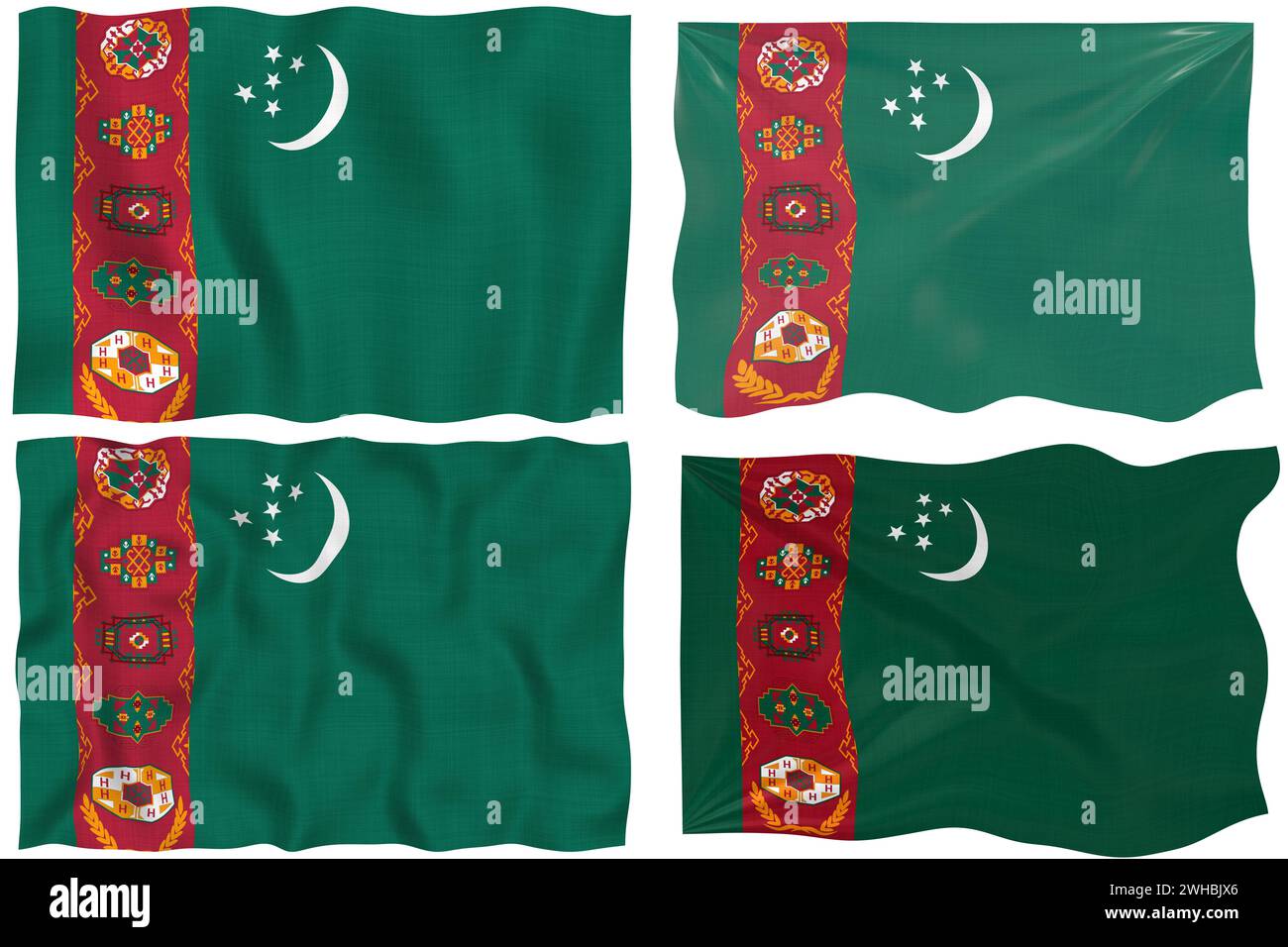 Flag of Turkmenistan Stock Photo - Alamy