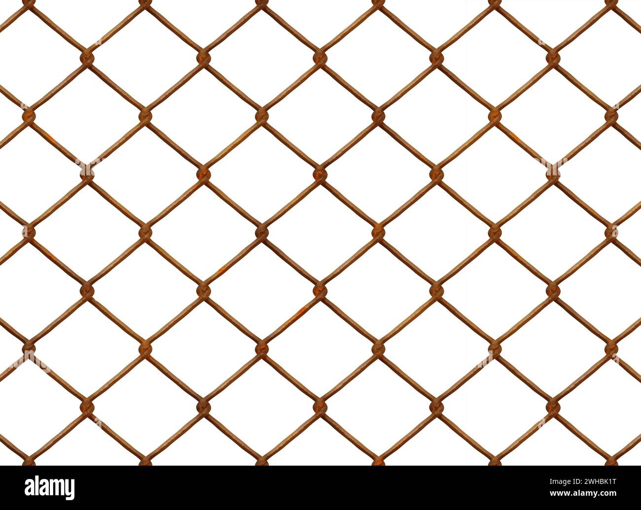 Fence with rust Cut Out Stock Images & Pictures - Alamy