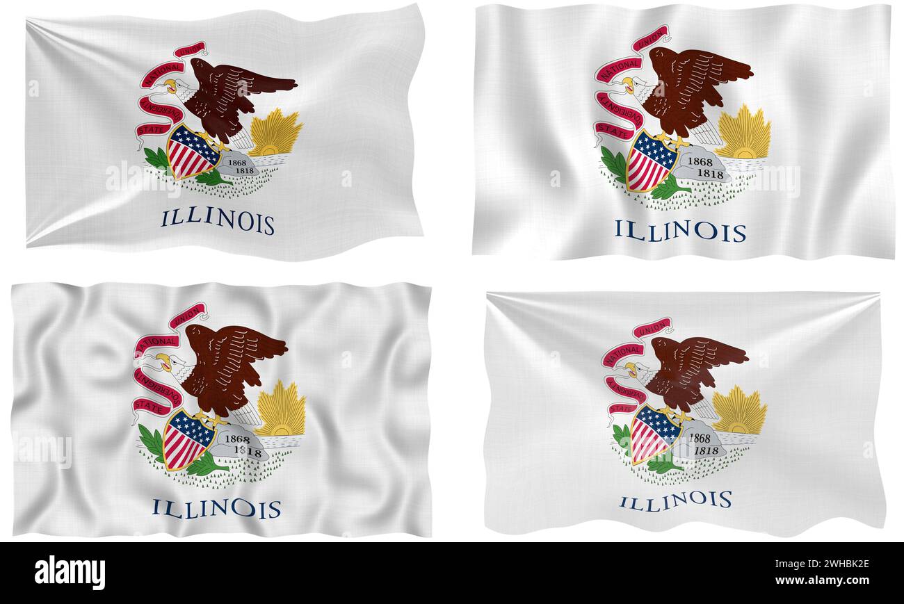 Flag of illinois Stock Photo - Alamy